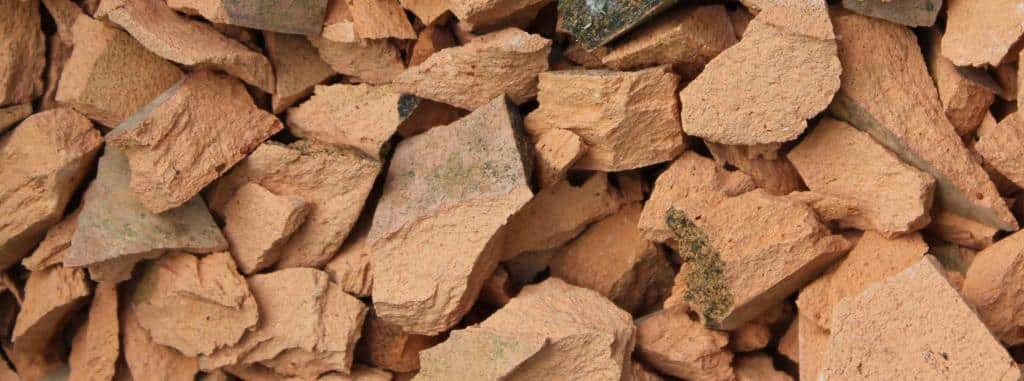 Mineral mulch - pozzolana, shale, clay for beautiful protective cover